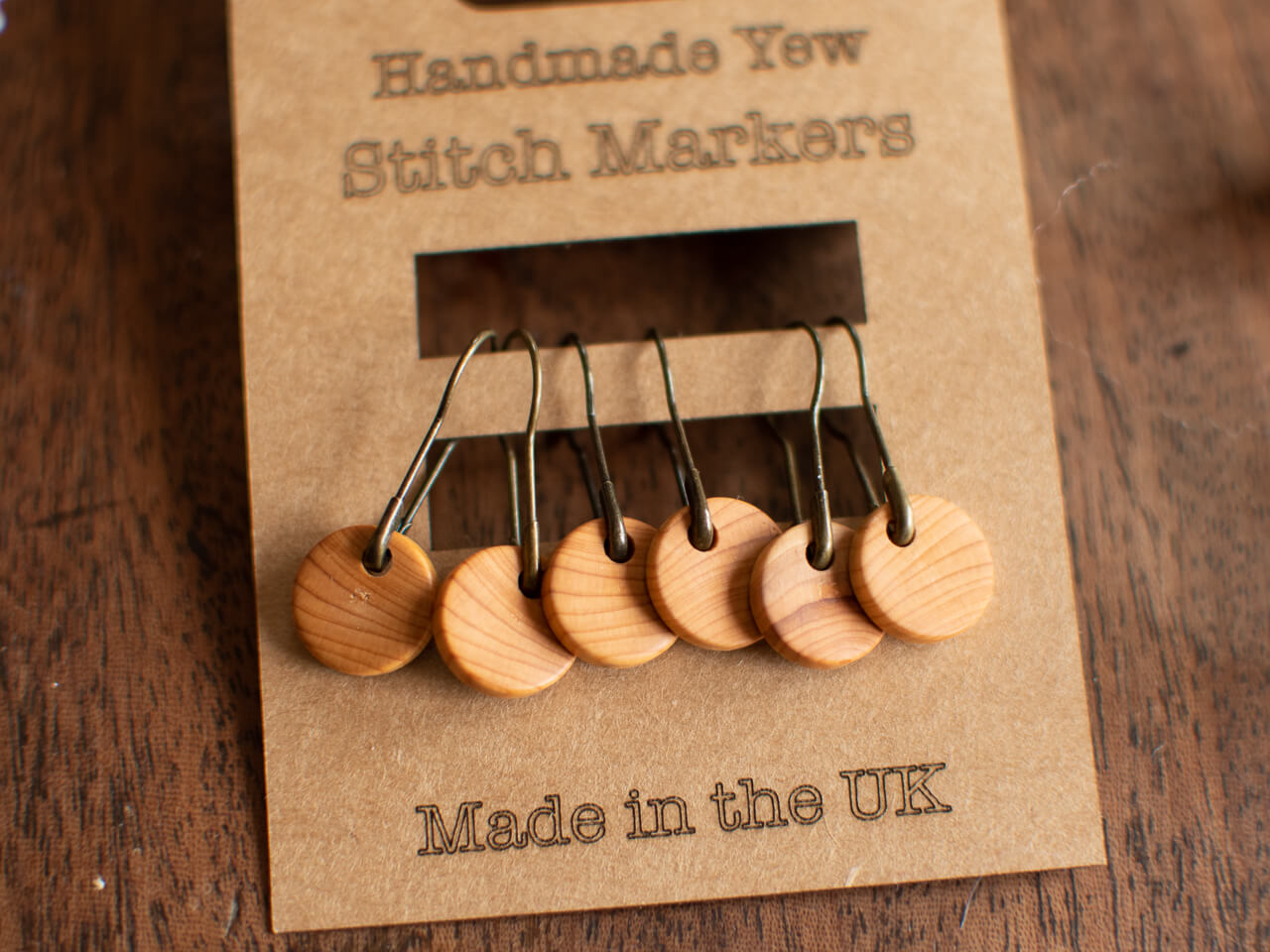 Handmade wooden stitch markers / progress keepers – Marina Skua